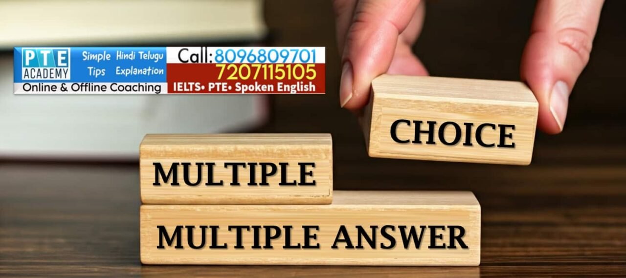 New PTE listening multiple choice choose multiple answers